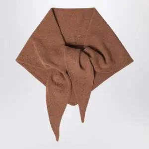 Chloé Iconic Camel Wool Triangle Scarf - Cream