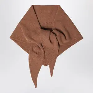 Chloé Iconic Camel Wool Triangle Scarf - Cream