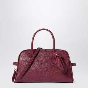 Jacquemus Small Turismo Bag In Leather, Burgundy - Red