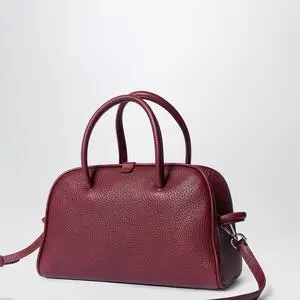Jacquemus Small Turismo Bag In Leather, Burgundy - Red