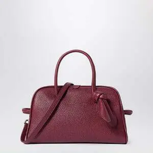Jacquemus Small Turismo Bag In Leather, Burgundy - Red