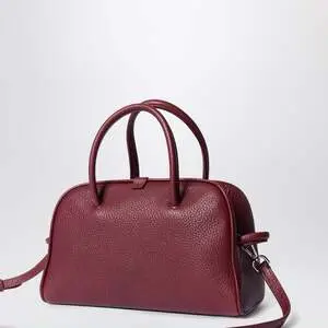 Jacquemus Small Turismo Bag In Leather, Burgundy - Red
