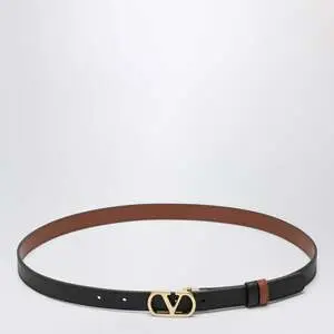 Valentino Garavani Caramel Reversible Vlogo Signature Belt - Black