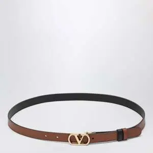 Valentino Garavani Caramel Reversible Vlogo Signature Belt - Black