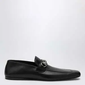 Gucci Gucci Black Horsebit Leather Moccasin Men Black