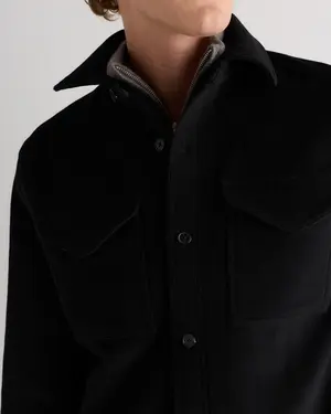 Quince Wool Cashmere Overshirt - Black