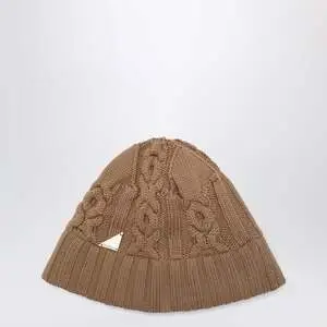 Max Mara Camel Bucket Hat In Virgin Wool - Brown