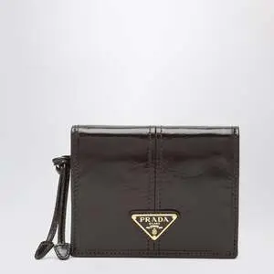 Prada Small Dark Calfskin Wallet - Brown