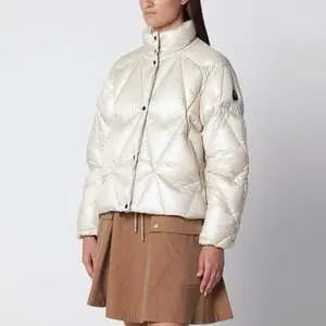 Moose Knuckles Iceberg Quilt Down Alabaster Nylon Down Jacket - White