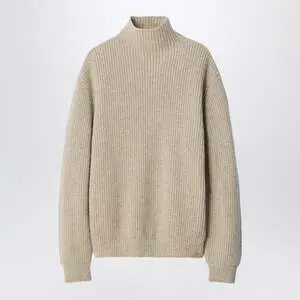 LEMAIRE Beige Yak And Alpaca Turtleneck Sweater - Cream