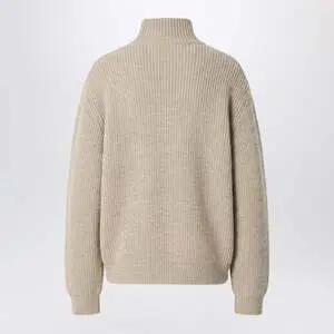 LEMAIRE Beige Yak And Alpaca Turtleneck Sweater - Cream