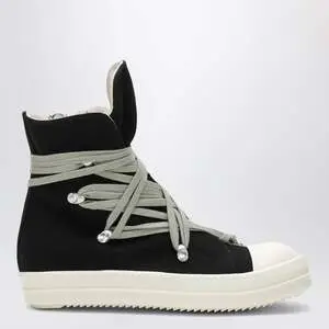 Rick Owens Megalace Sneakers In Denim - Black