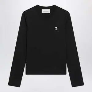 AMI Paris De Cå“ur Cotton T-shirt - Black