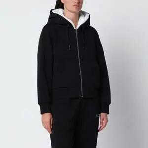 Moose Knuckles Classic Bunny / White Cotton Sweatshirt - Black