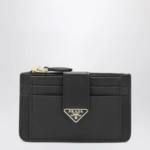 Prada Saffiano Leather Card Holder - Black