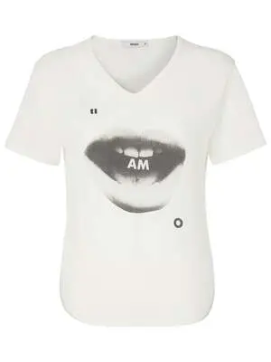 Fendi T-shirt In Jersey Con Stampa Ti Amo - White