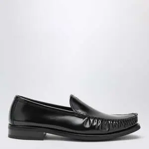 Prada Brushed Leather Loafers - Black