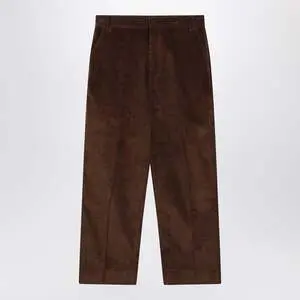 AMI Paris Chocolate Corduroy Trousers - Brown
