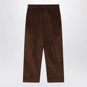 AMI Paris Chocolate Corduroy Trousers - Brown