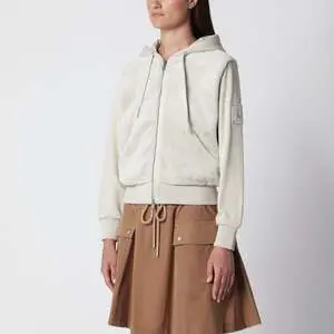 Moose Knuckles Roslyn Bunny Alabaster Cotton Hoodie - White