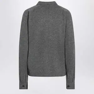 TOTEME Dark Grey Melange Cashmere Cardigan
