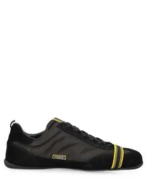 Fendi Wrap Low-top Sneakers In Suede And Fabric