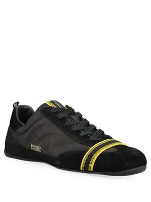 Fendi Wrap Low-top Sneakers In Suede And Fabric