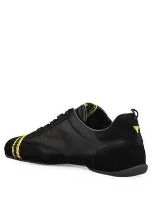 Fendi Wrap Low-top Sneakers In Suede And Fabric