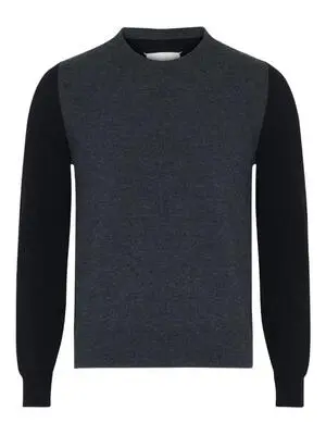 MAISON MARGIELA Two-tone Wool Pullover With Elbow Patches - Gray