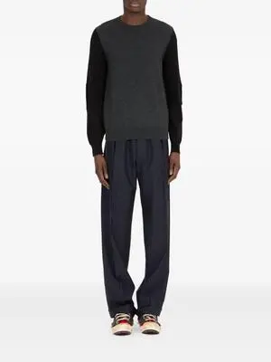 MAISON MARGIELA Two-tone Wool Pullover With Elbow Patches - Gray