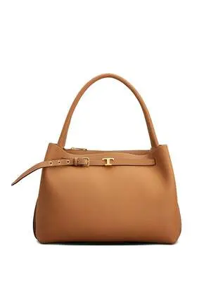 TOD'S Borsa A Mano T Signature In Pelle Piccola - Brown
