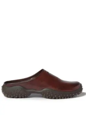Miu Miu Sabot In Pelle - Brown