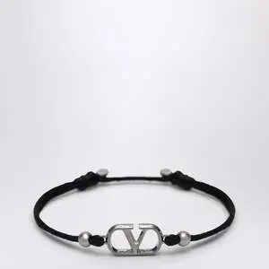 Valentino Garavani Vlogo Signature Cord Bracelet - Black