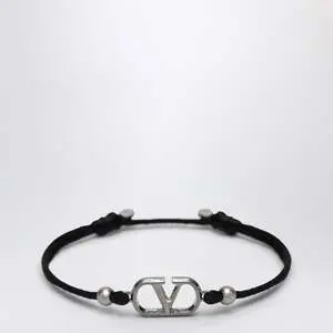 Valentino Garavani Vlogo Signature Cord Bracelet - Black