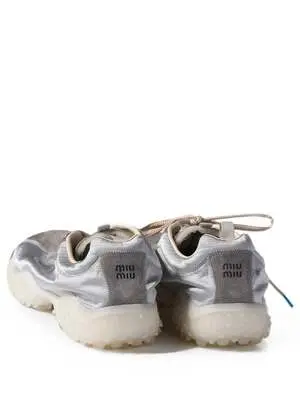 Miu Miu Nylon And Suede Sneakers