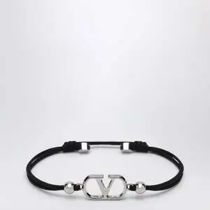 Valentino Garavani Vlogo Signature Cord Bracelet - Black