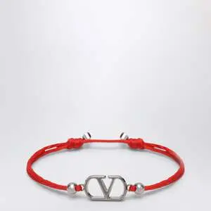 Valentino Garavani Vlogo Signature Cord Bracelet - Red