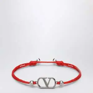 Valentino Garavani Vlogo Signature Cord Bracelet - Red