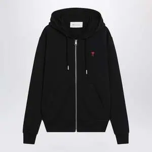 AMI Paris De Coeur Hoodie - Black