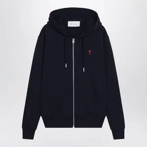 AMI Paris De Coeur Hoodie Midnight - Blue