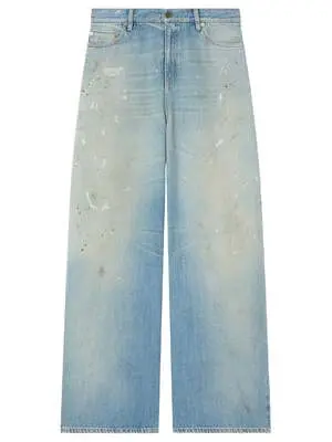 GOLDEN GOOSE Golden Goose Women Jeans In Denim Azzurro Con Logo Ricamato Golden