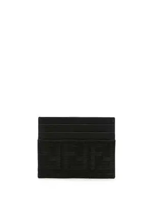 Fendi Portacarte Ff Jacquard Zucca E Pelle