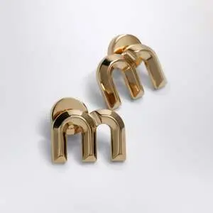 Miu Miu Gold Brass Earrings