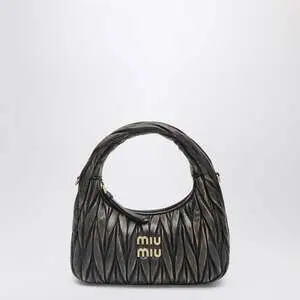 Miu Miu Coffee Wander Bag In Quilted Nappa
