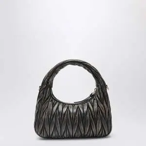Miu Miu Coffee Wander Bag In Quilted Nappa - Brown
