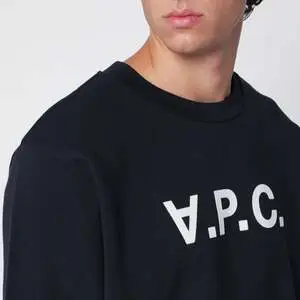 A.p.c. Standard Grand Vpc Dark Cotton Sweatshirt - Blue