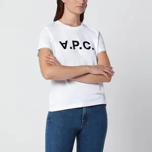 A.p.c. Cotton T-shirt With Embroidery - White