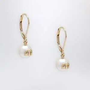Miu Miu Gold Brass Drop Earrings - Silver