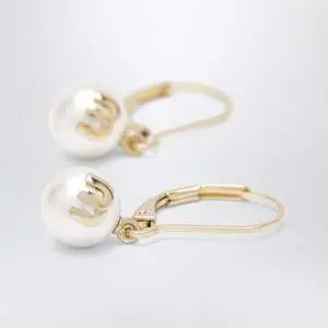 Miu Miu Gold Brass Drop Earrings