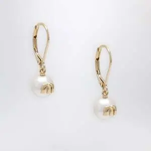 Miu Miu Gold Brass Drop Earrings - Silver